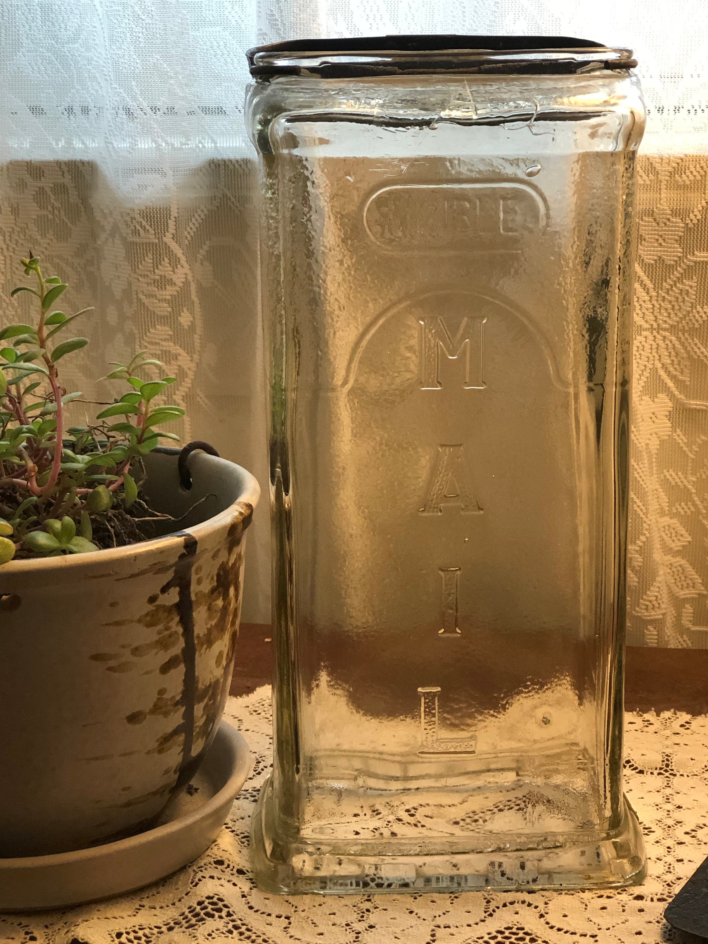 Antique Glass Mailbox - Etsy