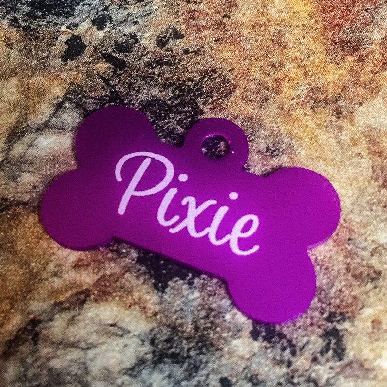 Small Dog Bone Personalized Engraved Tag Pet Tag for Small | Etsy