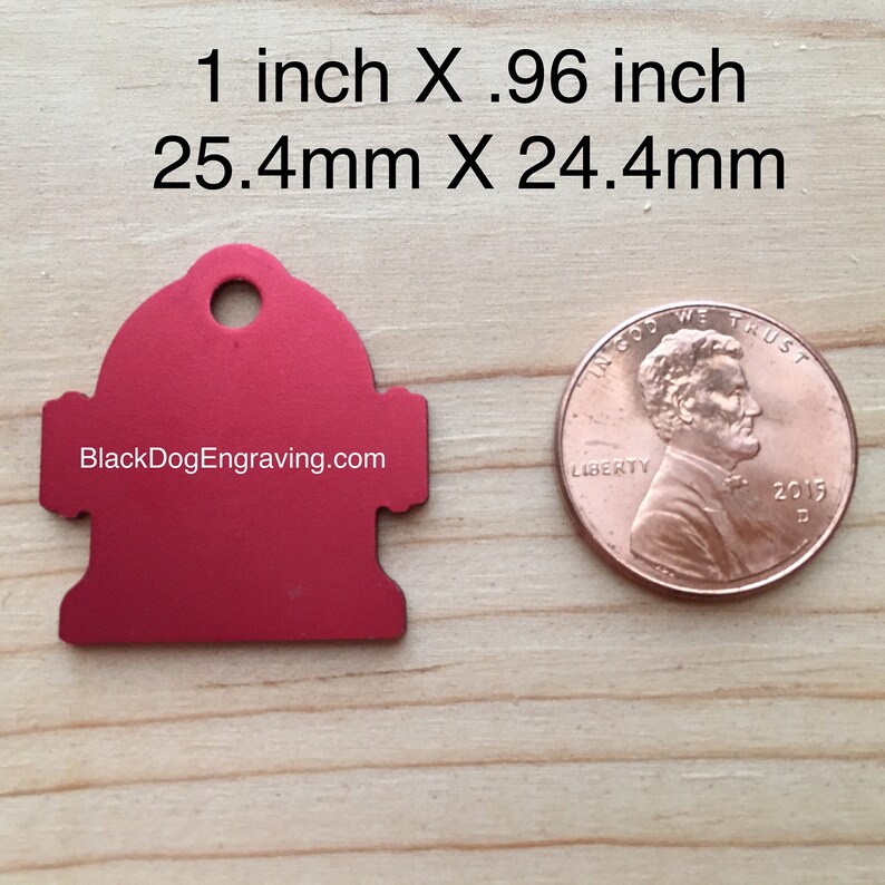 MEDIUM Hydrant Dog Pet ID Tag Custom Engraved Pet Tag | Etsy