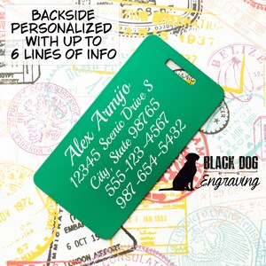 Travel Marks You Richer Personalized Aluminum Luggage Tag - Etsy