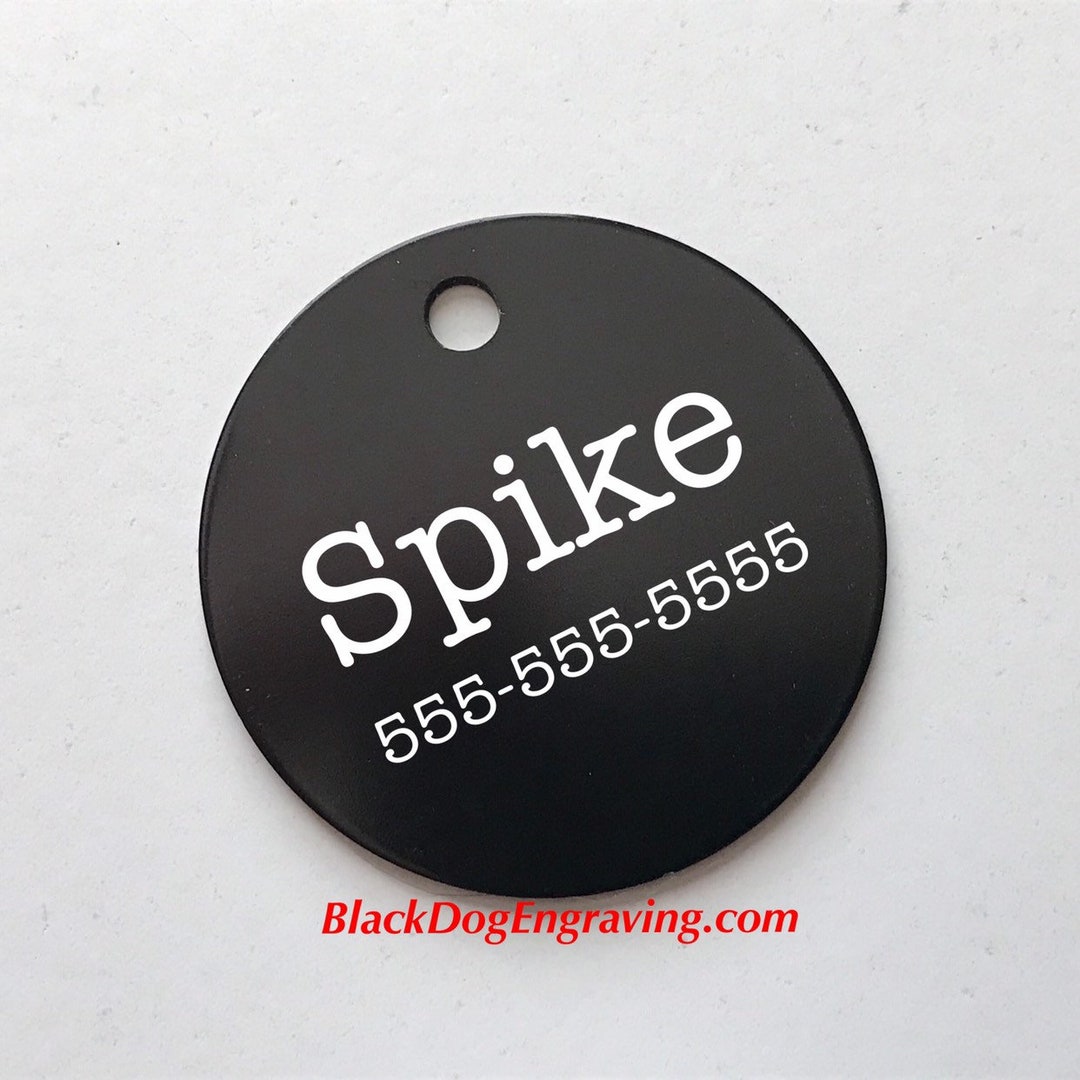Laser Engraved Extra Large Round Dog Pet ID Tag - Etsy