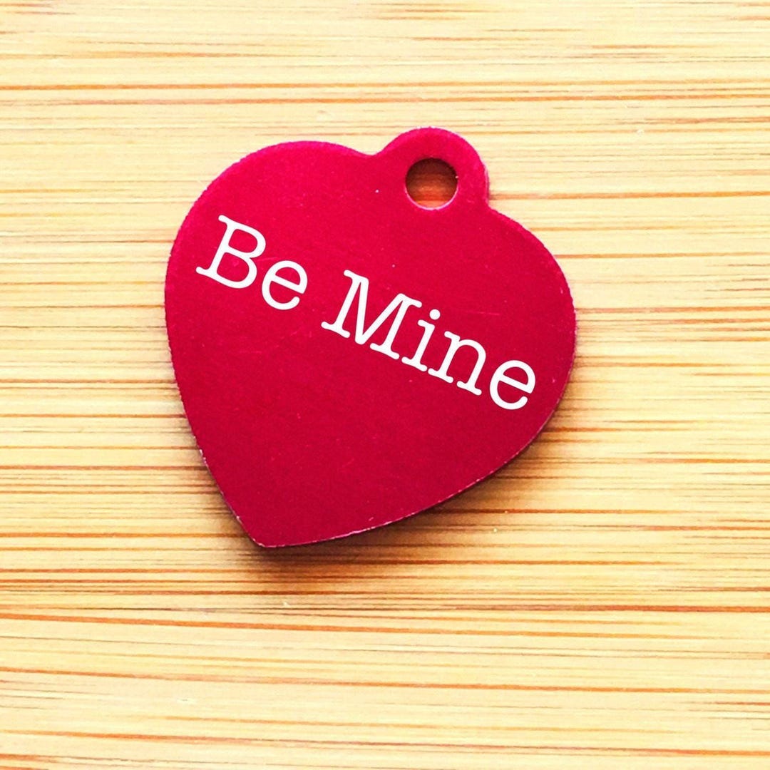 Pet ID Tag: Personalized Heart Shape, Laser Engraved - Durable Aluminum ...