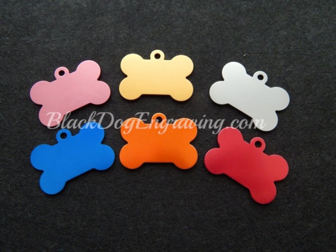 Medium Dog Bone Personalized Tag Engraved Pet ID Tag Custom Dog Bone ...
