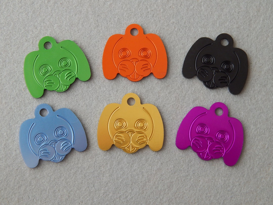 Personalized Puppy Face Dog ID Tag With Laser Engraving - Etsy