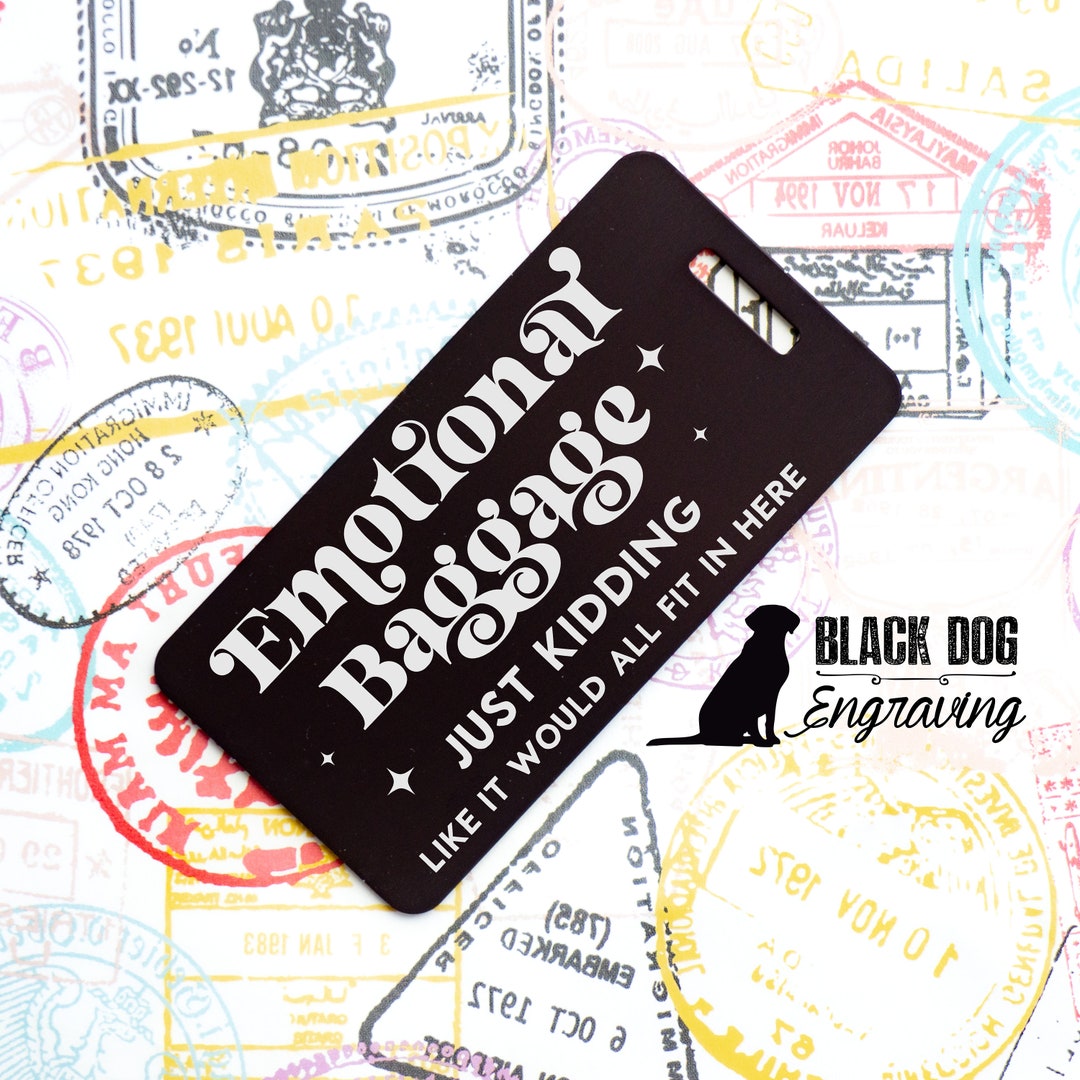 Emotional Baggage Funny Personalized Metal Luggage Tag - Etsy