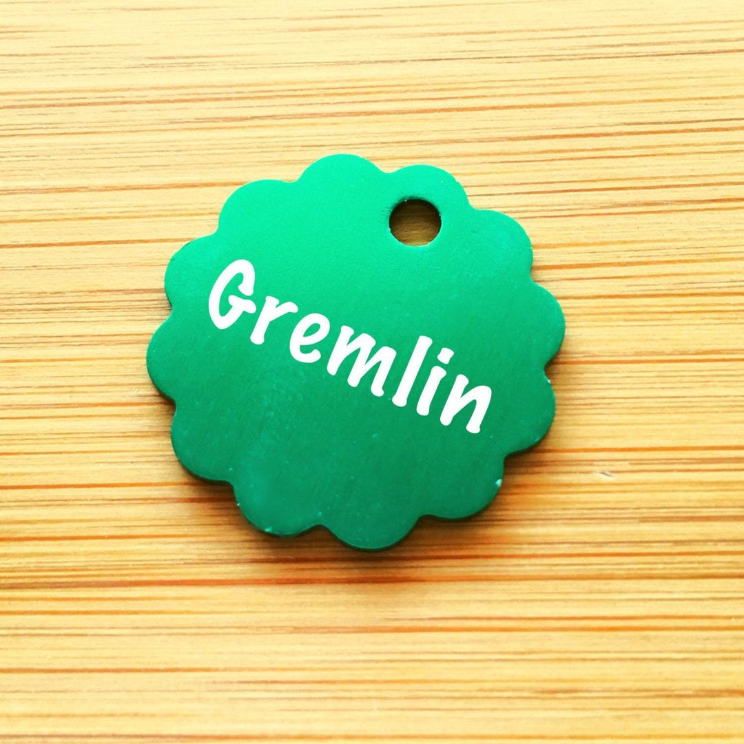 Engraved Small Cloud Pet Tag - Round Cloud Small Cat Dog Tag ...