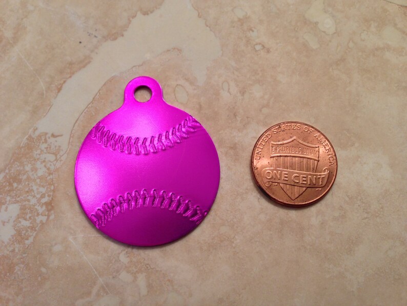 Engraved Baseball Pet Tag Personalized Dog Tag | Etsy