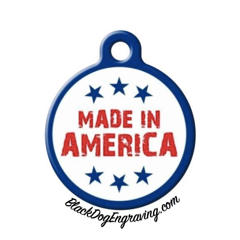 Made in America USA Engraved Pet ID Tag Custom Dog Tag | Etsy