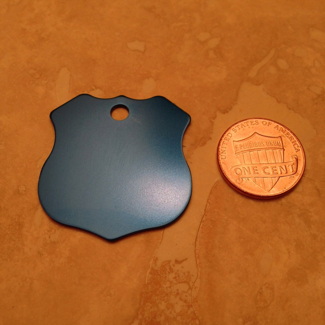 Engraved LARGE Shield Dog Pet ID Tag | Etsy