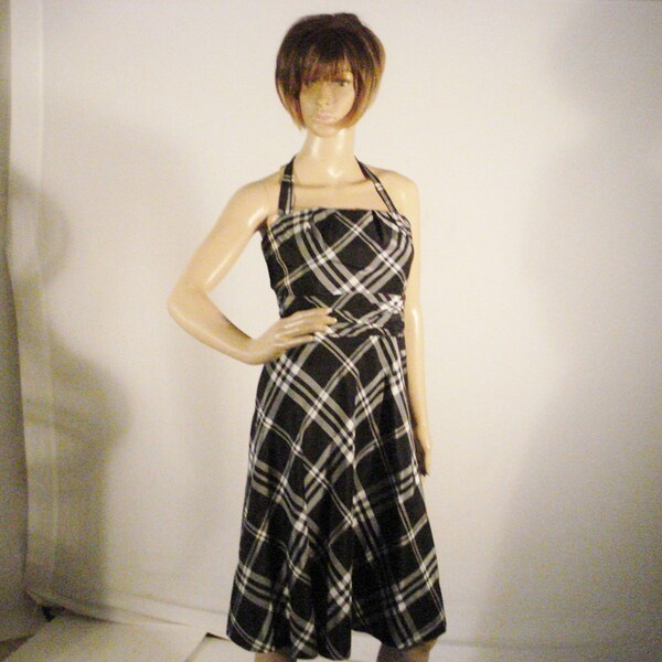 Black and White Checker Dress - Etsy