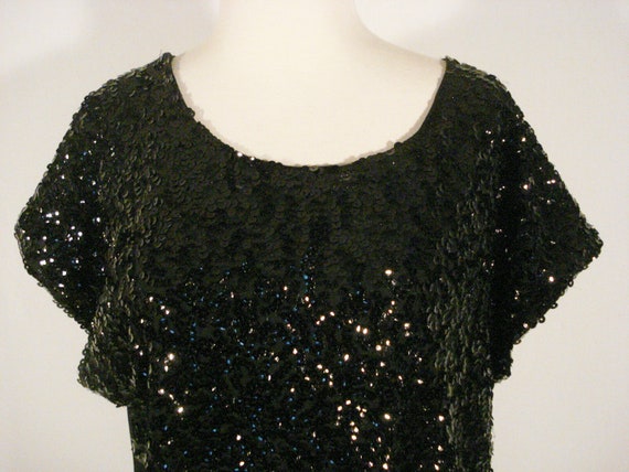 Black Sequin Versatile Top Special Occassion Clothing… - Gem
