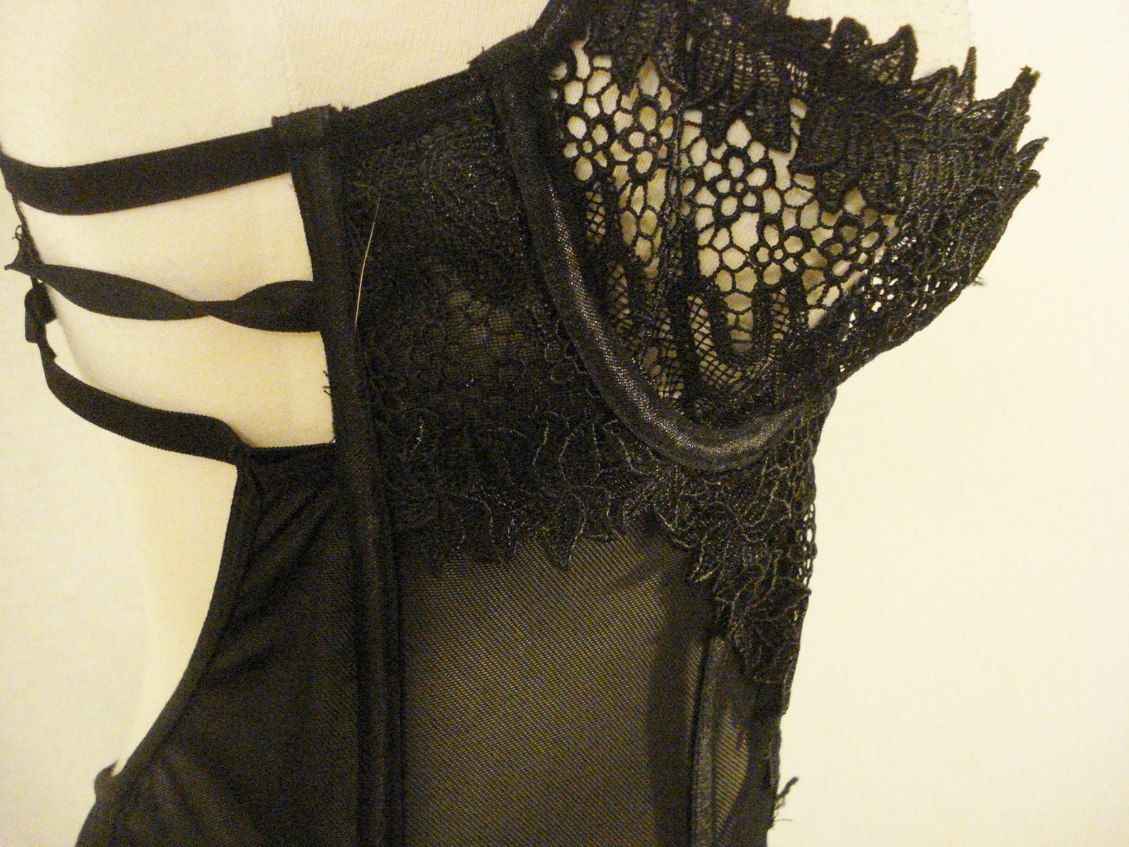 Black Sexy Lingerie Cage Teddy Garter Belt By Be Wicked Size M Etsy