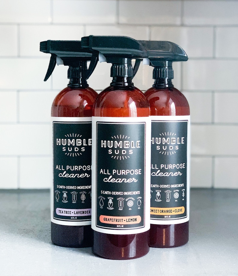 Grapefruit Lemon All Purpose Cleaner, Essential Oil Kitchen & Bath ...