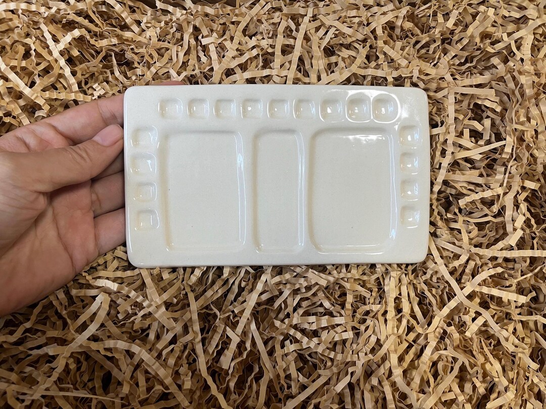 Handmade Ceramic Paint Palette, Watercolor Palette, Porcelain Palette ...