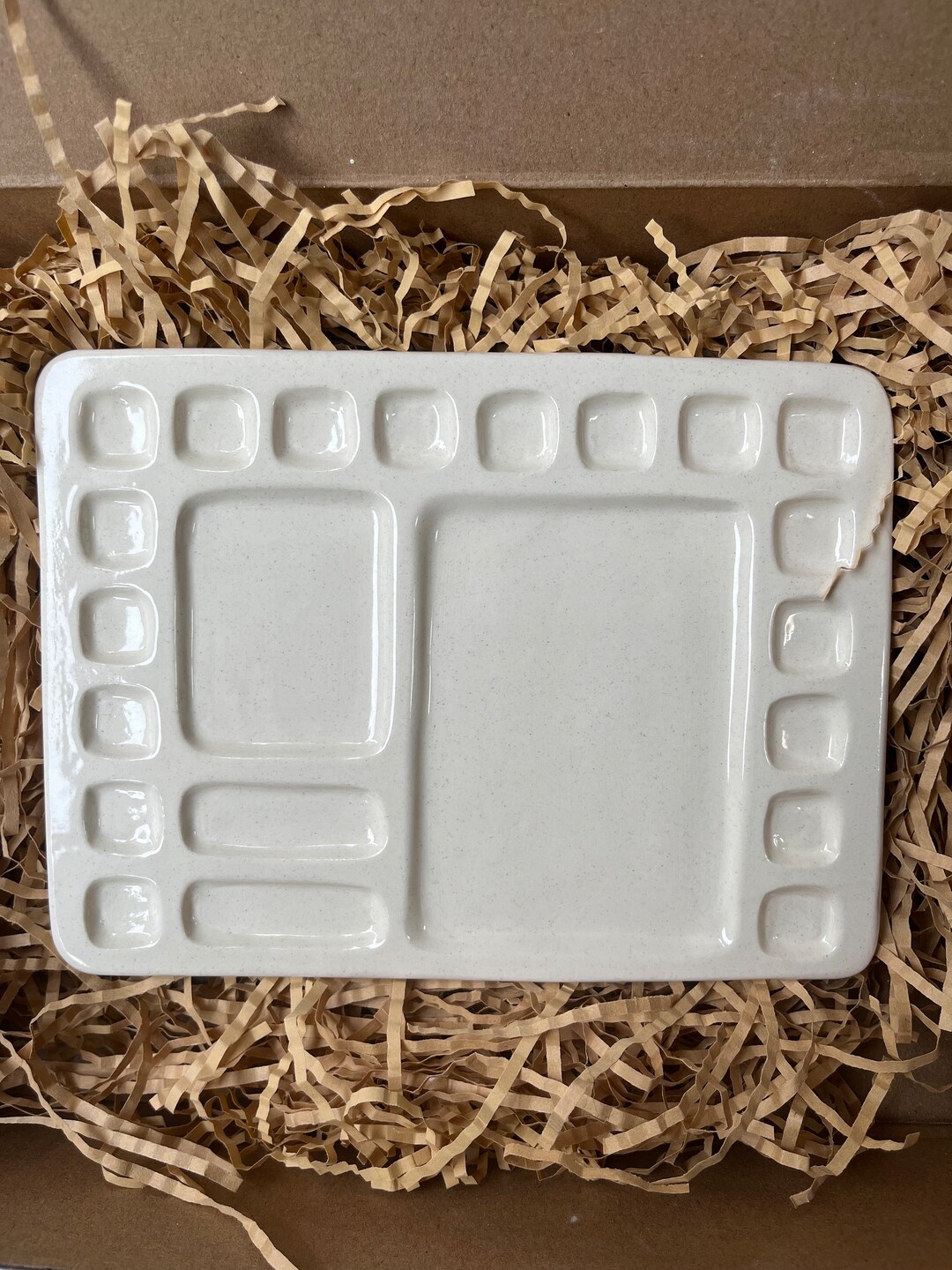 Handmade Ceramic Paint Palette, Watercolor Palette, Porcelain Palette ...