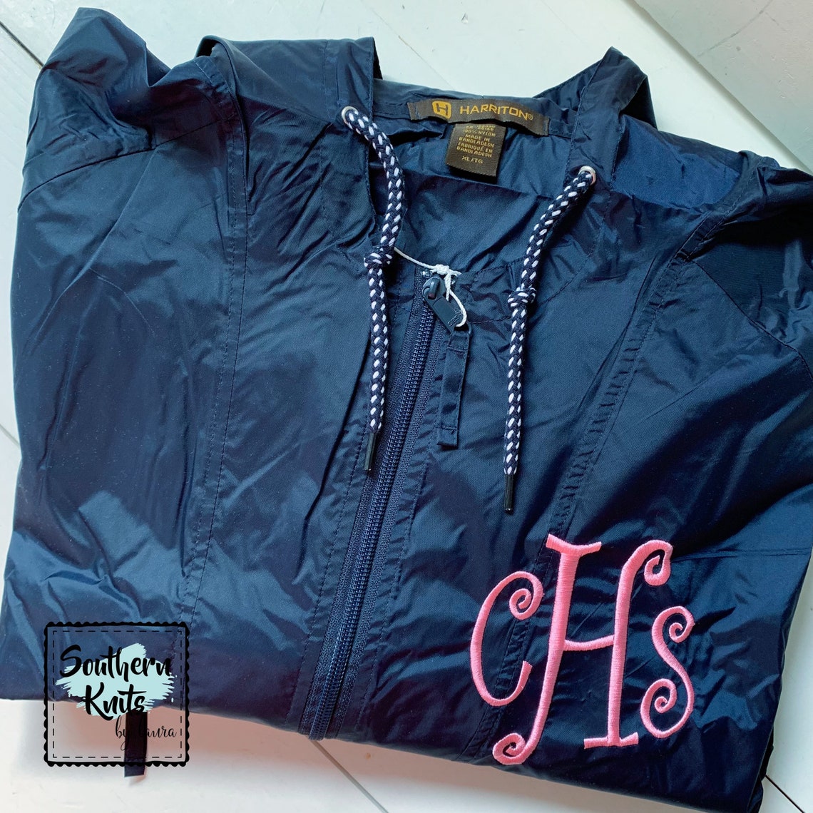 Monogrammed Rain Jacket/Wind Breaker Half-Zip Closure | Etsy