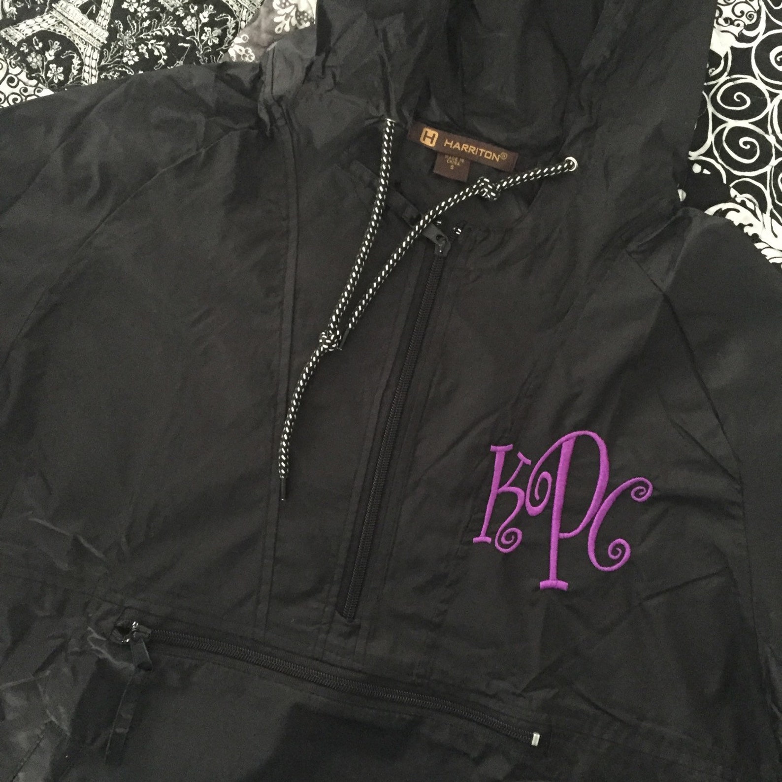 Monogrammed Rain Jacket/Wind Breaker Half-Zip Closure | Etsy