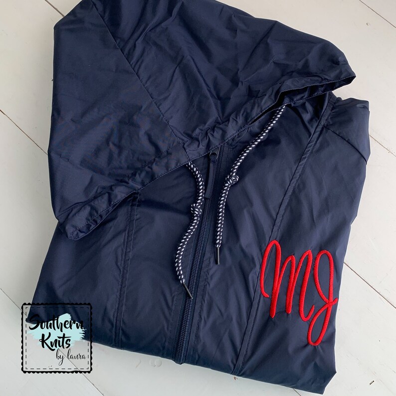 Monogrammed Rain Jacket/wind Breaker Half-zip Closure | Etsy