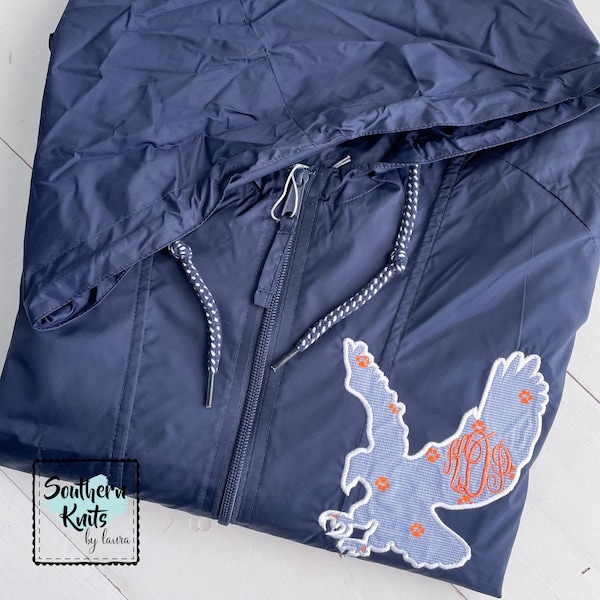 Monogrammed Rain Jacket - Etsy