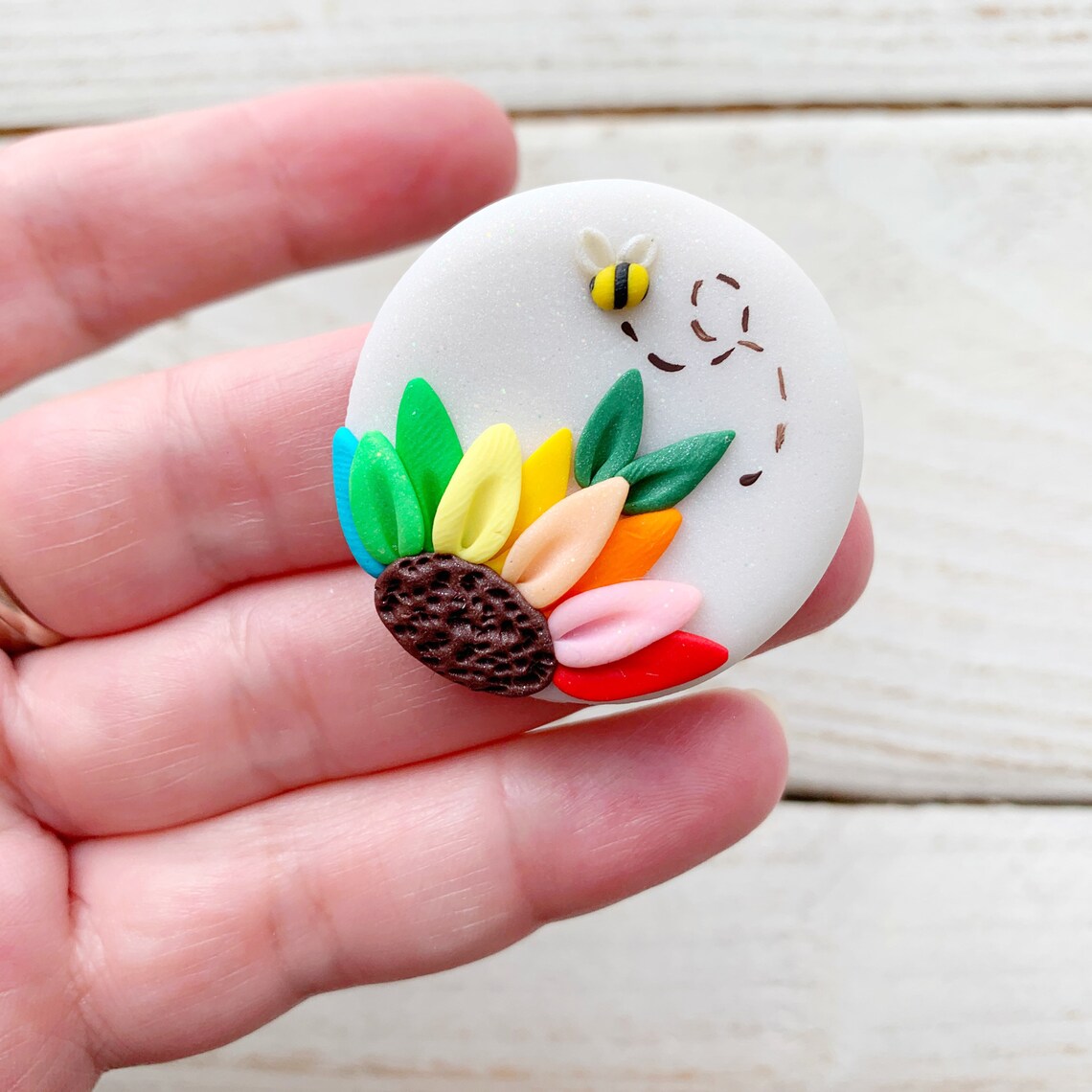 Rainbow Flower Needle Minder Needle Keeper Magnetic Needle - Etsy