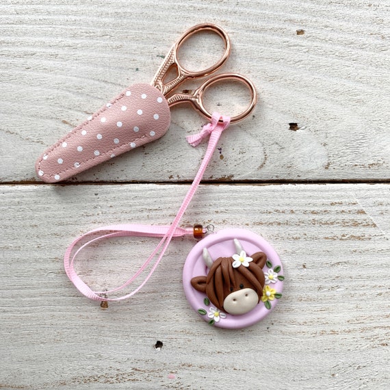 Highland Cow Scissor Fob Scissor Keeper Crochet Tools Gift | Etsy
