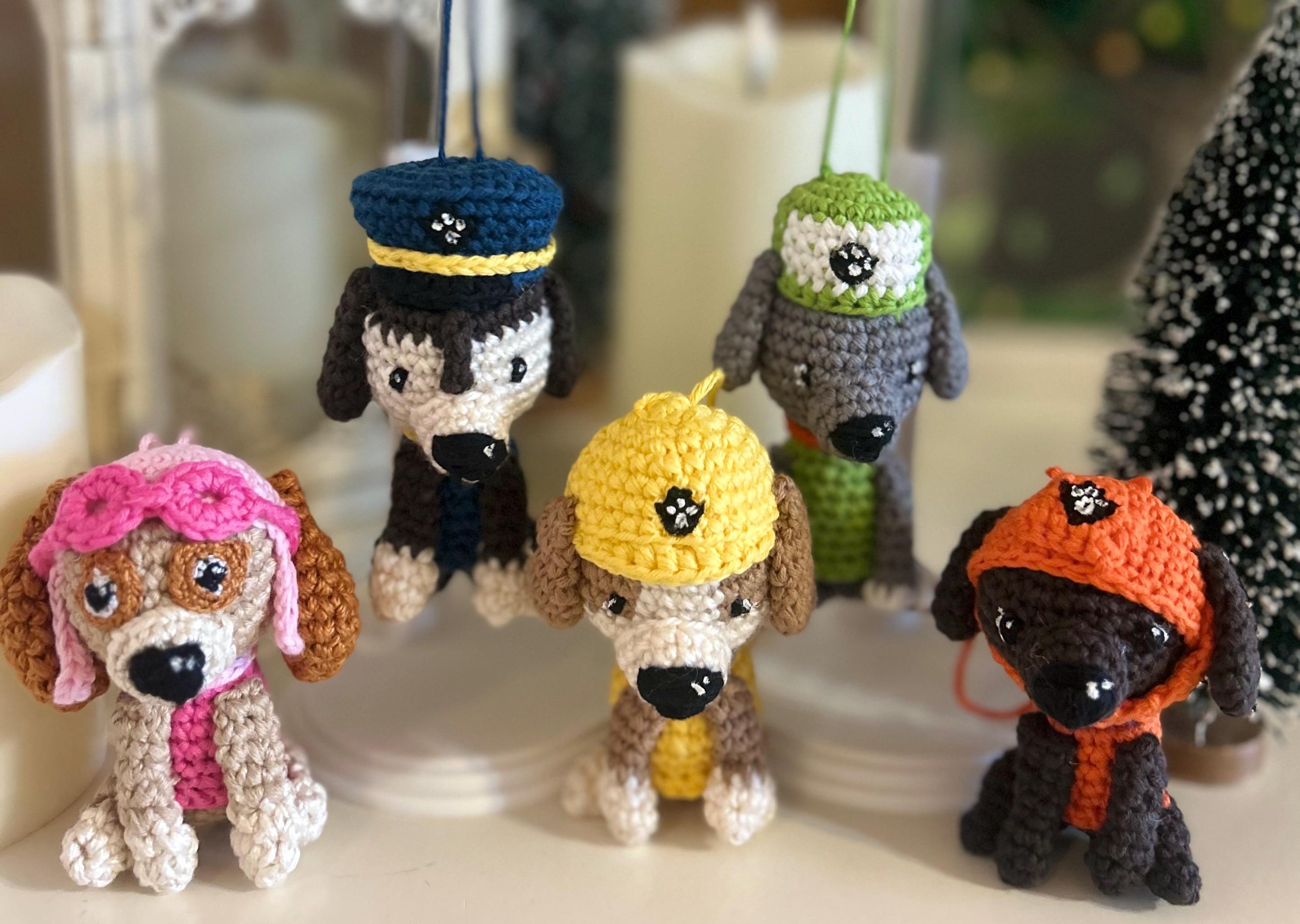 PAW PATROL Keychain Crochet, Crochet Ornaments, Paw Patrol, Paw Patrol ...