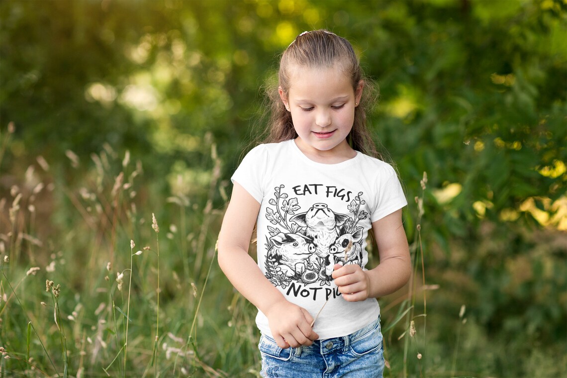 Eat Figs Not Pigs Toddler/youth Shirt | Vegan Toddler Shirt, Vegan ...
