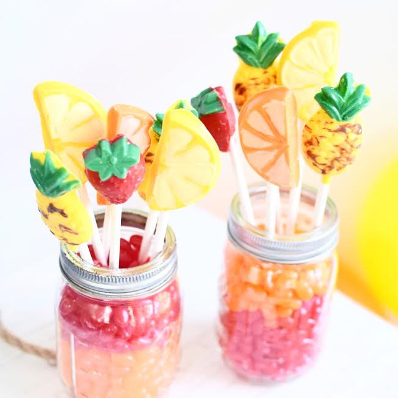 Tutti Frutti Birthday Party Candy Lollipops Two-ti | Etsy