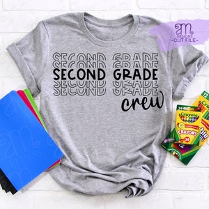 Second Grade Crew Svg Back to School SVG Teacher SVG Second - Etsy