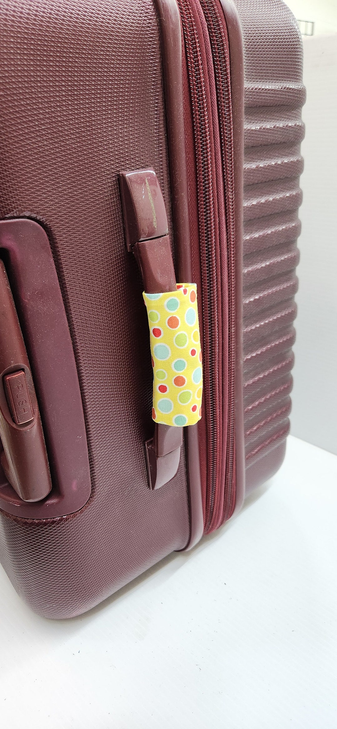 Cotton Luggage Handle Identifier: Bright Color Suitcase Tag With Hook ...
