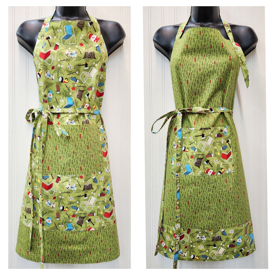 One of a Kind Reversible Cotton Aprons for Men and Women - Etsy