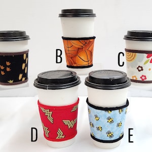 Coffee and Tea Cup Cozie, Hot Beverage Reusable Sleeve Protector ...
