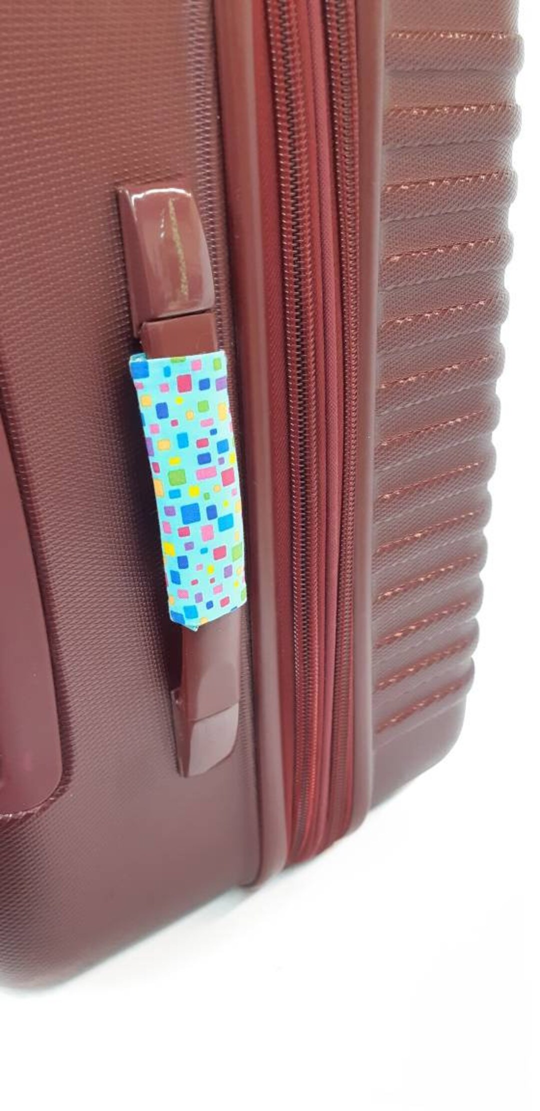Cotton Luggage Handle Identifier: Bright Color Suitcase Tag With Hook ...