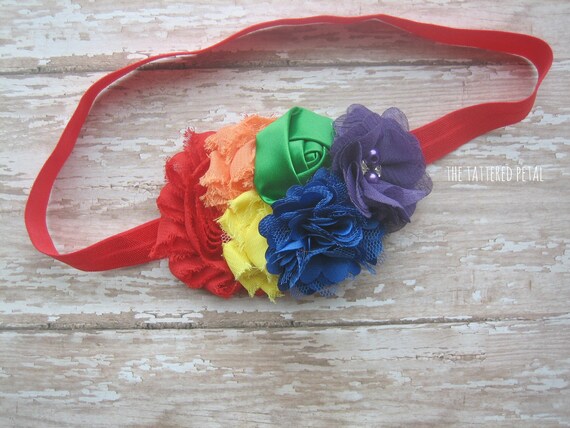 Items similar to Rainbow headband, rainbow baby, rainbow bright ...