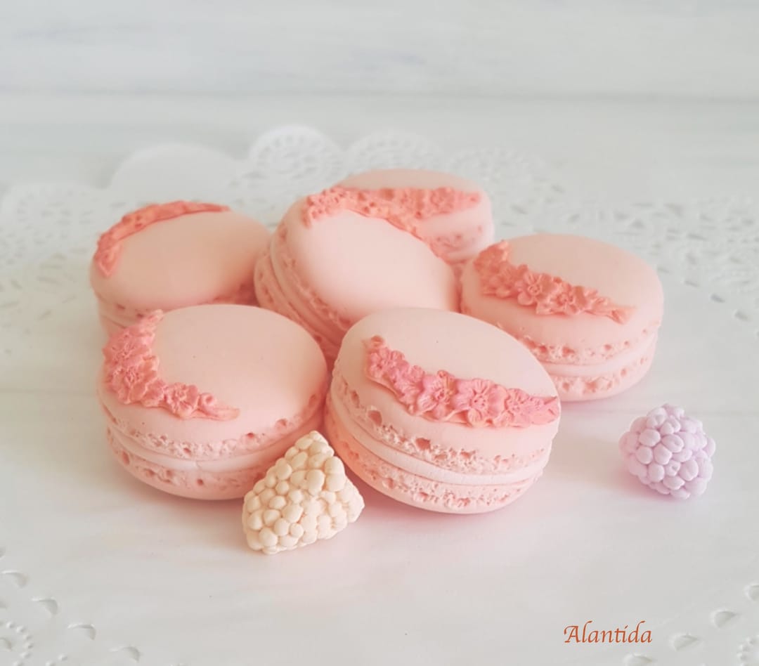 6 Fake Macaroons Faux Macaroon Home Decor Fake Cookie Fake Pastel Macaron Faux Macaron Bakery ...