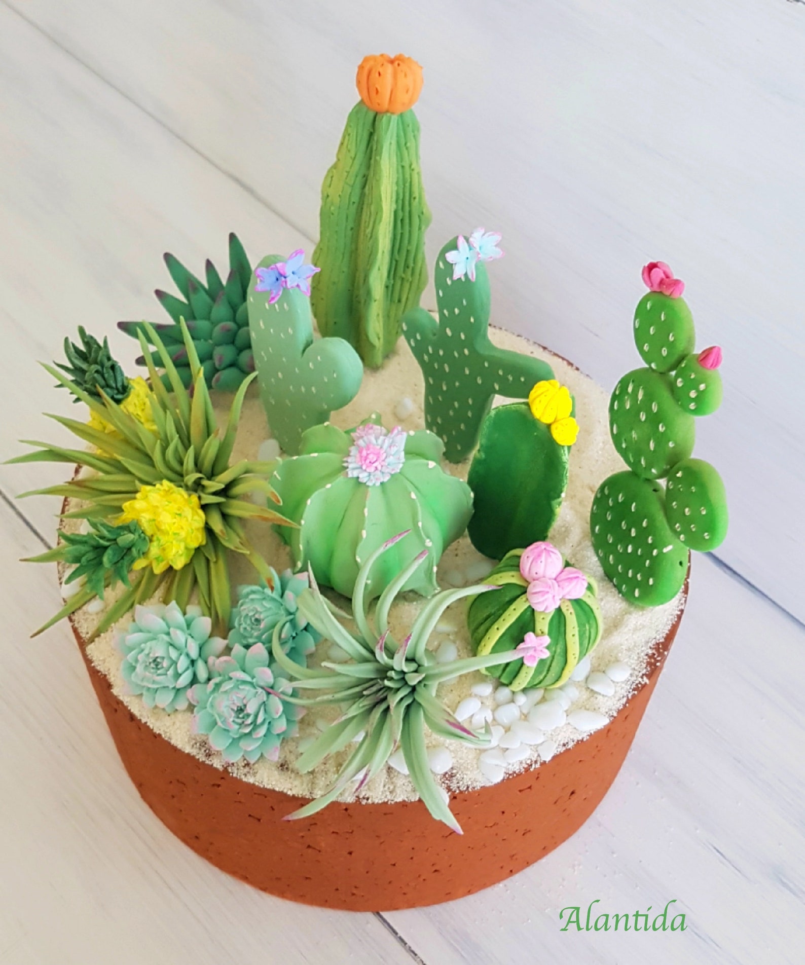 Cactus Cake Topper Succulent Cake Topper Cake Toppers Flower - Etsy