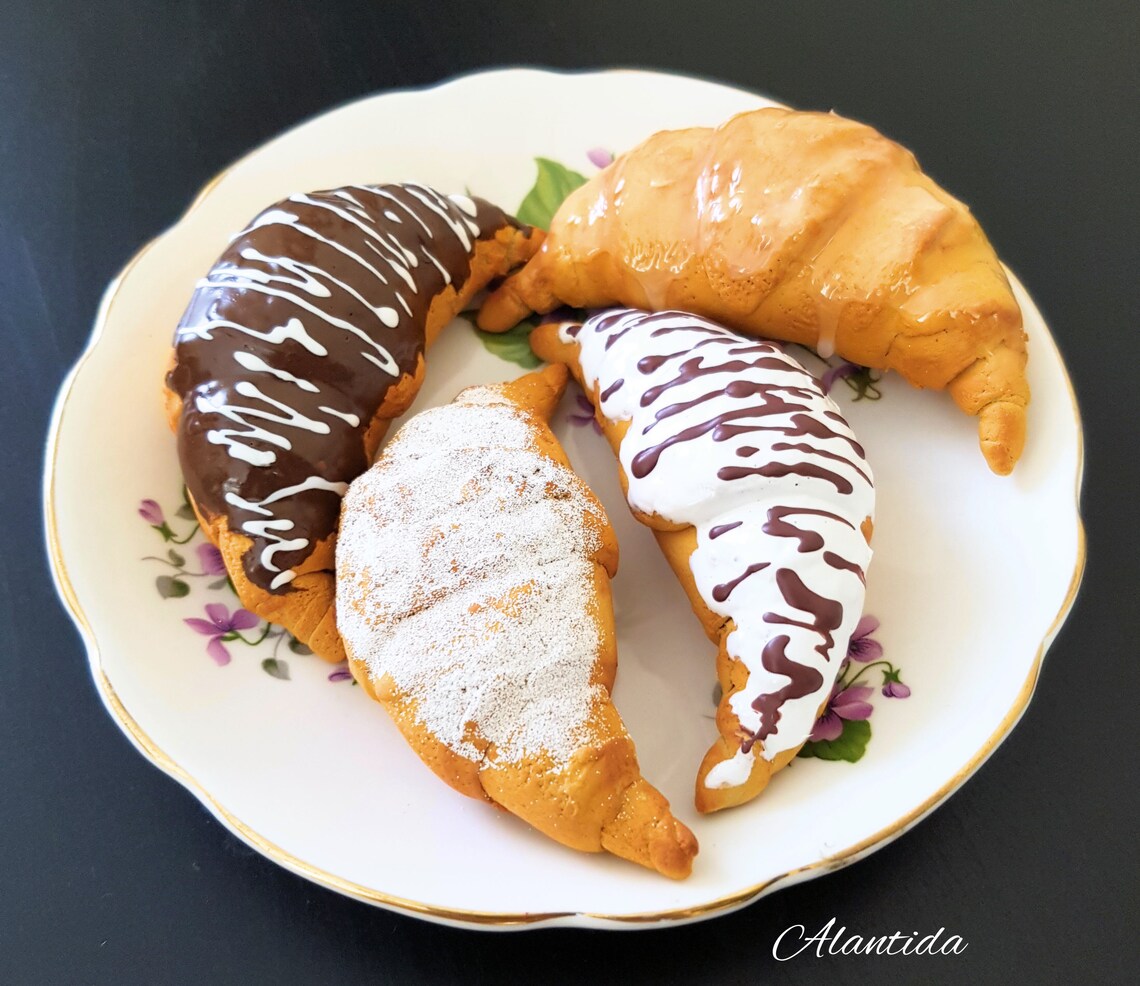 Fake Mini Croissant Display Dessert Bakery Display Faux | Etsy