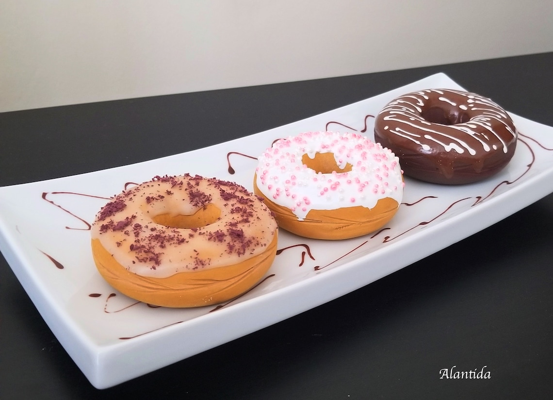 Handmade Fake Donuts Faux Donuts Kitchen Decor Display Bakery | Etsy