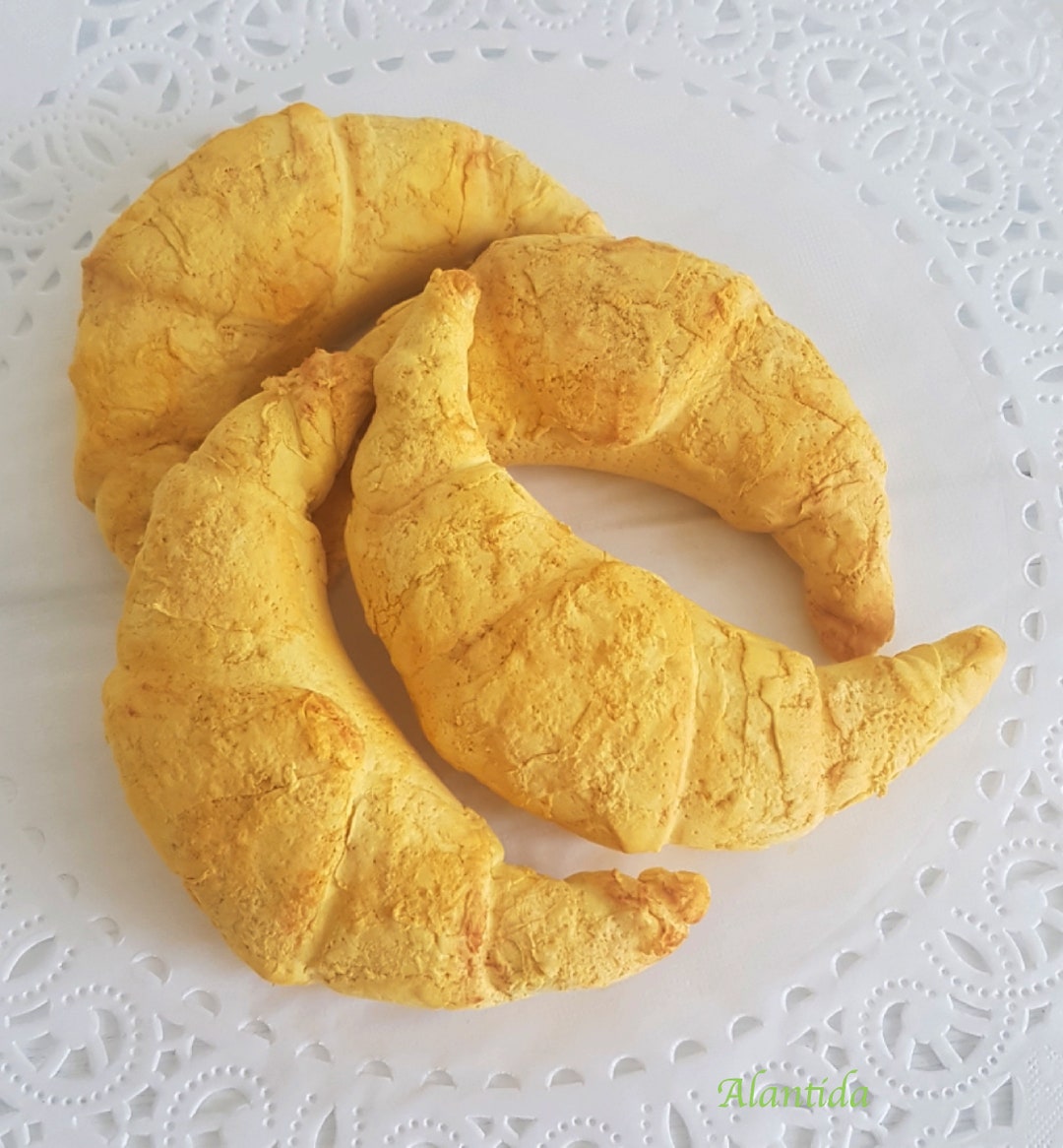 Fake Mini Croissant Display Dessert Bakery Display Faux Croissant Fake ...