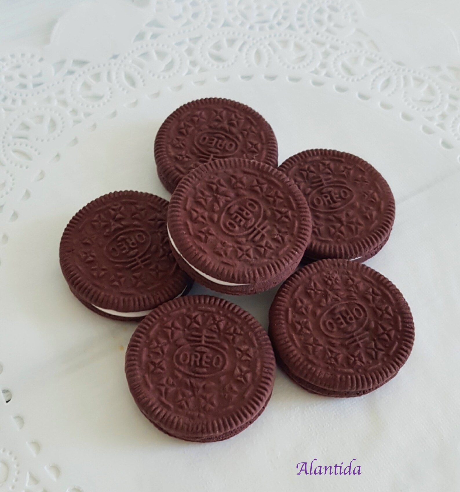 Fake OREO Cookie Set of 6 Faux Cookie Handmade Cookies | Etsy