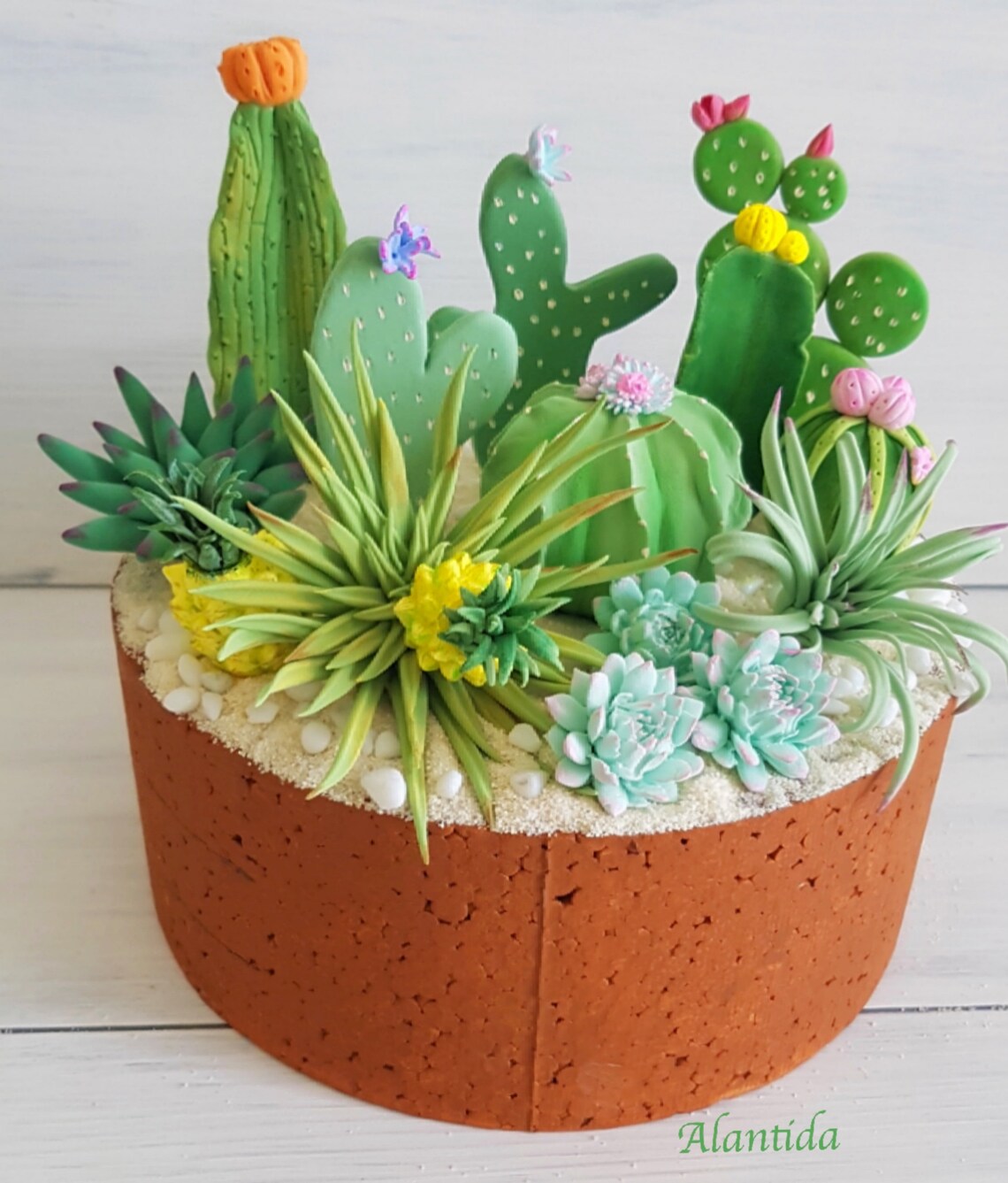 Cactus Cake Topper Succulent Cake Topper Cake Toppers Flower - Etsy