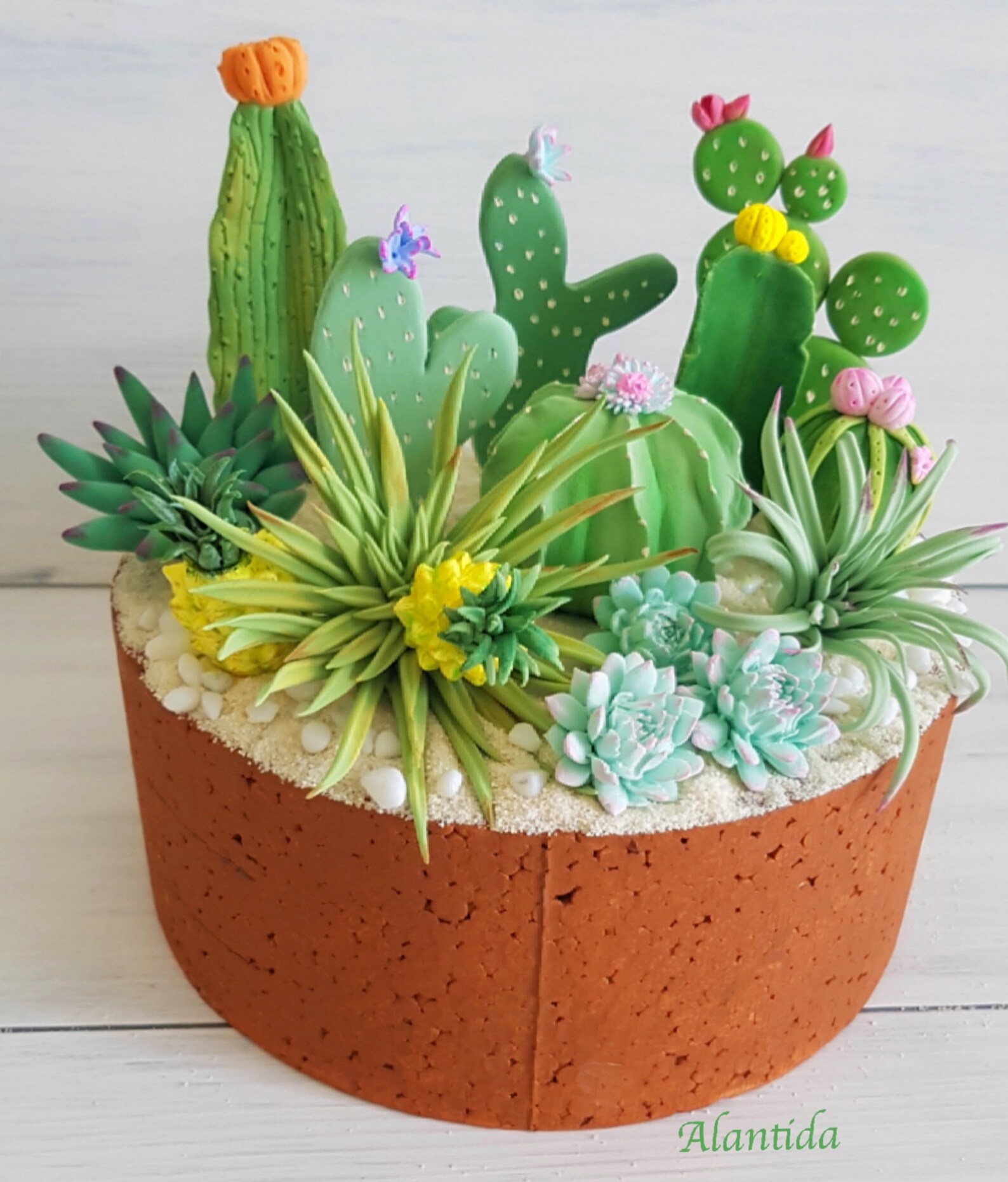 Cactus Cake Topper Succulent Cake Topper Cake Toppers Flower - Etsy