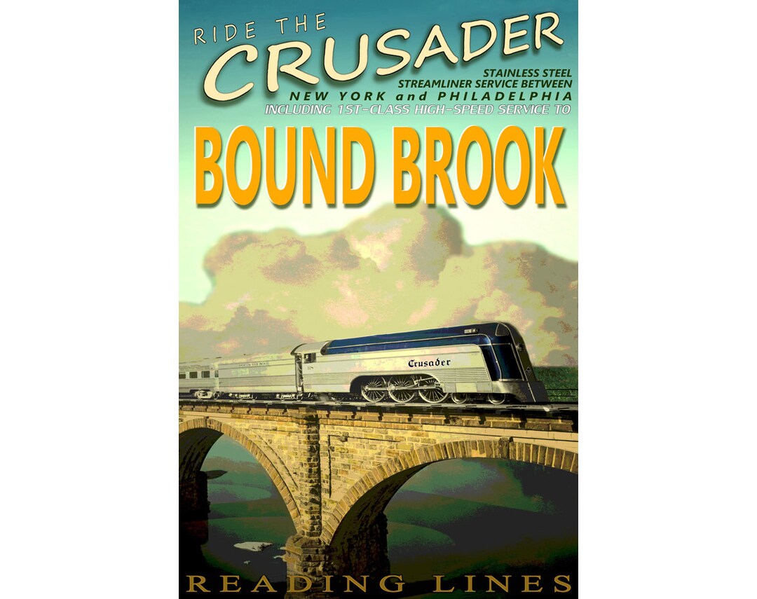 Reading Lines Railroad CRUSADER Train New Original Poster - 4 Sizes up ...