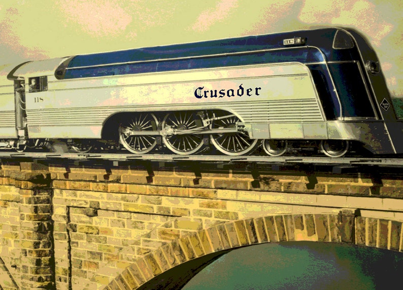 Reading Lines Railroad CRUSADER Train New Original Poster 4 | Etsy