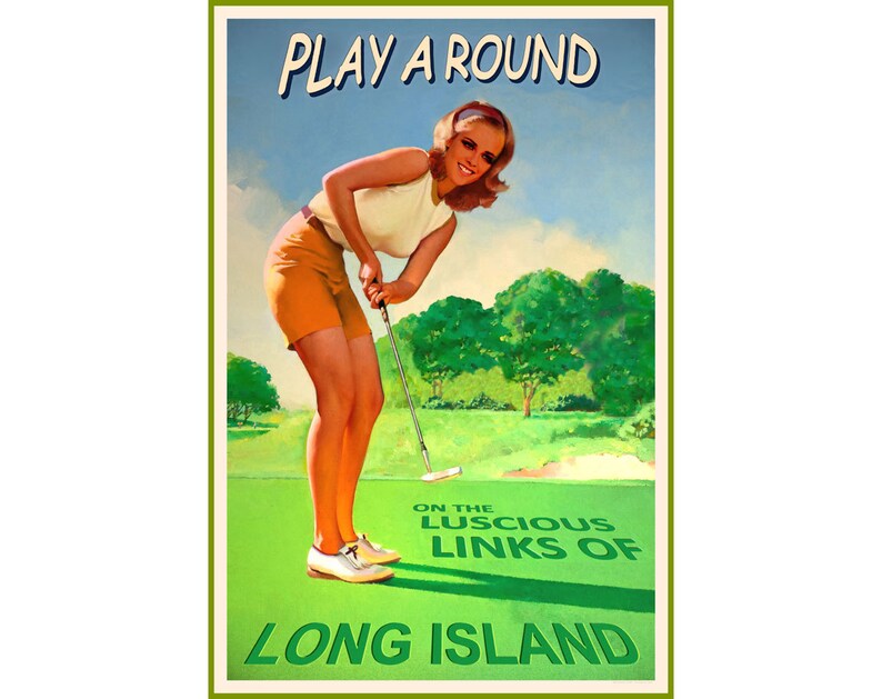 LONG ISLAND NY Kristen Stewart Golf Putter Pin up Poster New - Etsy