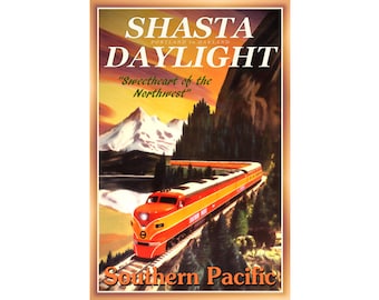 Southern Pacific Railroad COAST DAYLIGHT Train Poster - Etsy
