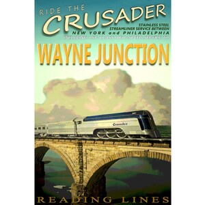 Reading Lines Railroad CRUSADER Train New Original Poster - 4 Sizes up ...