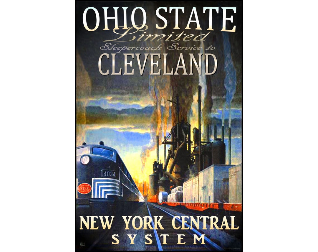Cleveland Ohio State Limited New York Central Railroad Train Travel ...