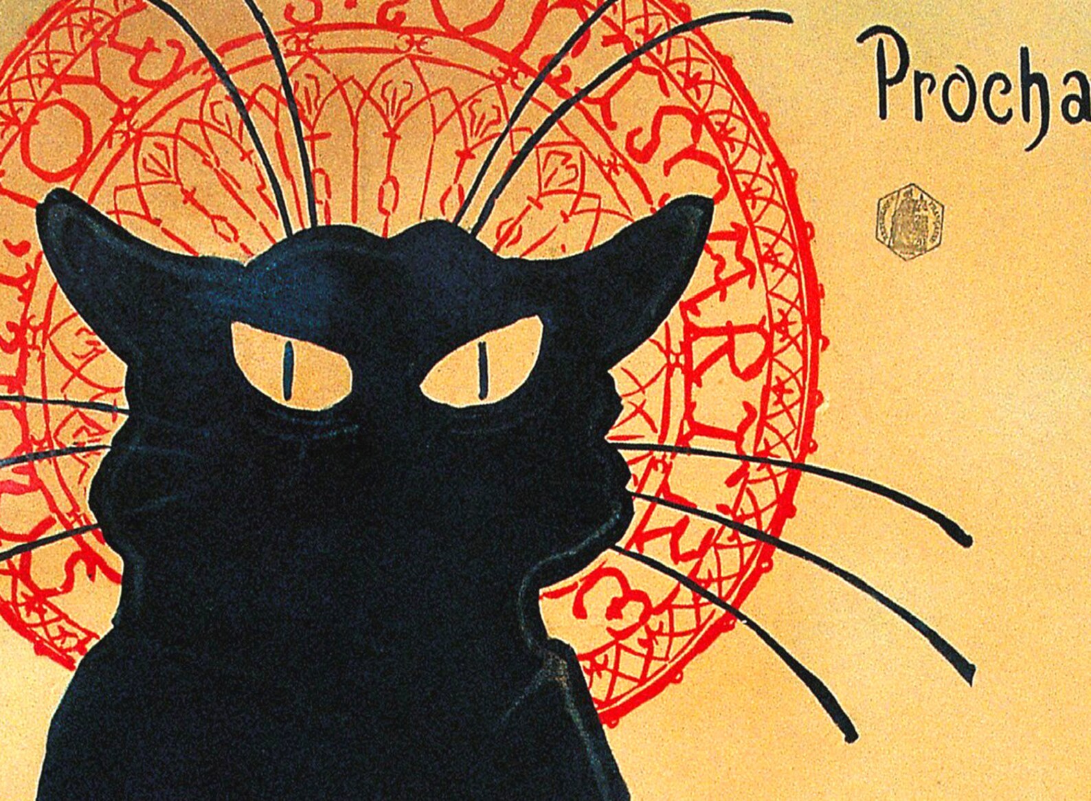 Chat Noir Montmartre Paris Poster Vintage Travel Repro | Etsy