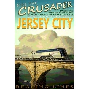JERSEY CITY New Jersey -reading Lines CRUSADER New Poster Original ...